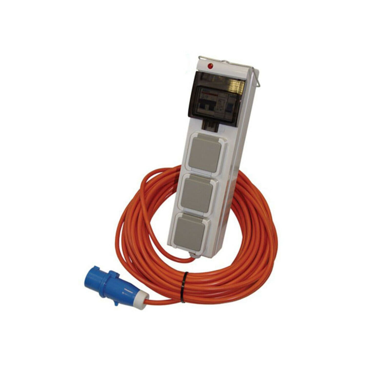 MOBILE MAINS HOOK UP POWER UNIT 15 METRE with RCD 3 SOCKETS campsite ...