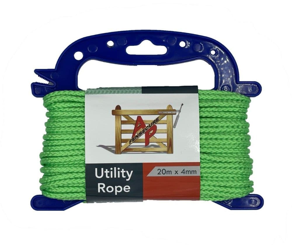 Neon Green Polypropylene Multi Use Line Utility Rope 20m x 4mm camping tent