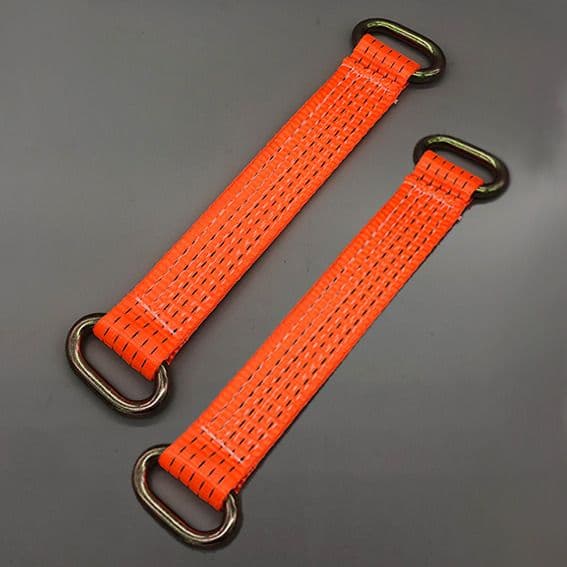 Orange Vehicle Recovery Link Straps Wheel Tie Down Bridging Oval Links ...