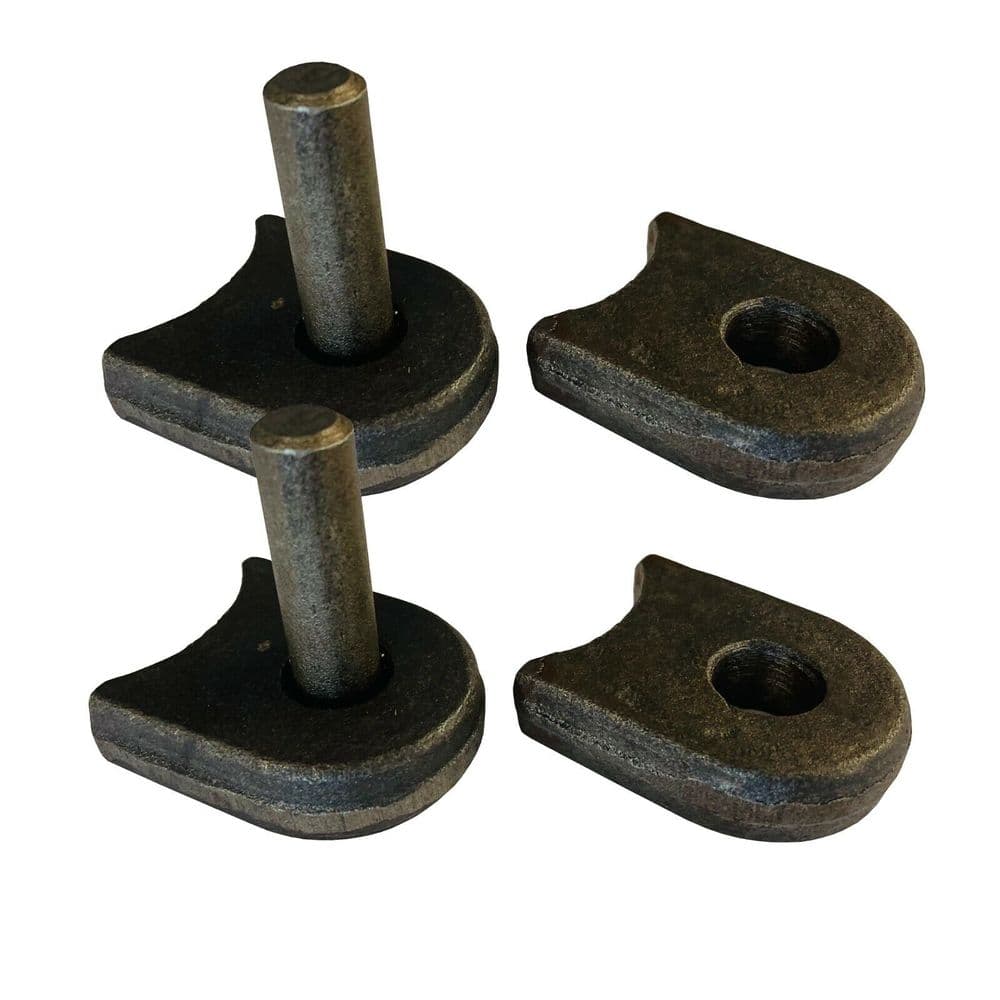 Pair x 7/8" WELD ON GATE HOOKS - RADIUSED EYES - RADIUSED hanger farm ...