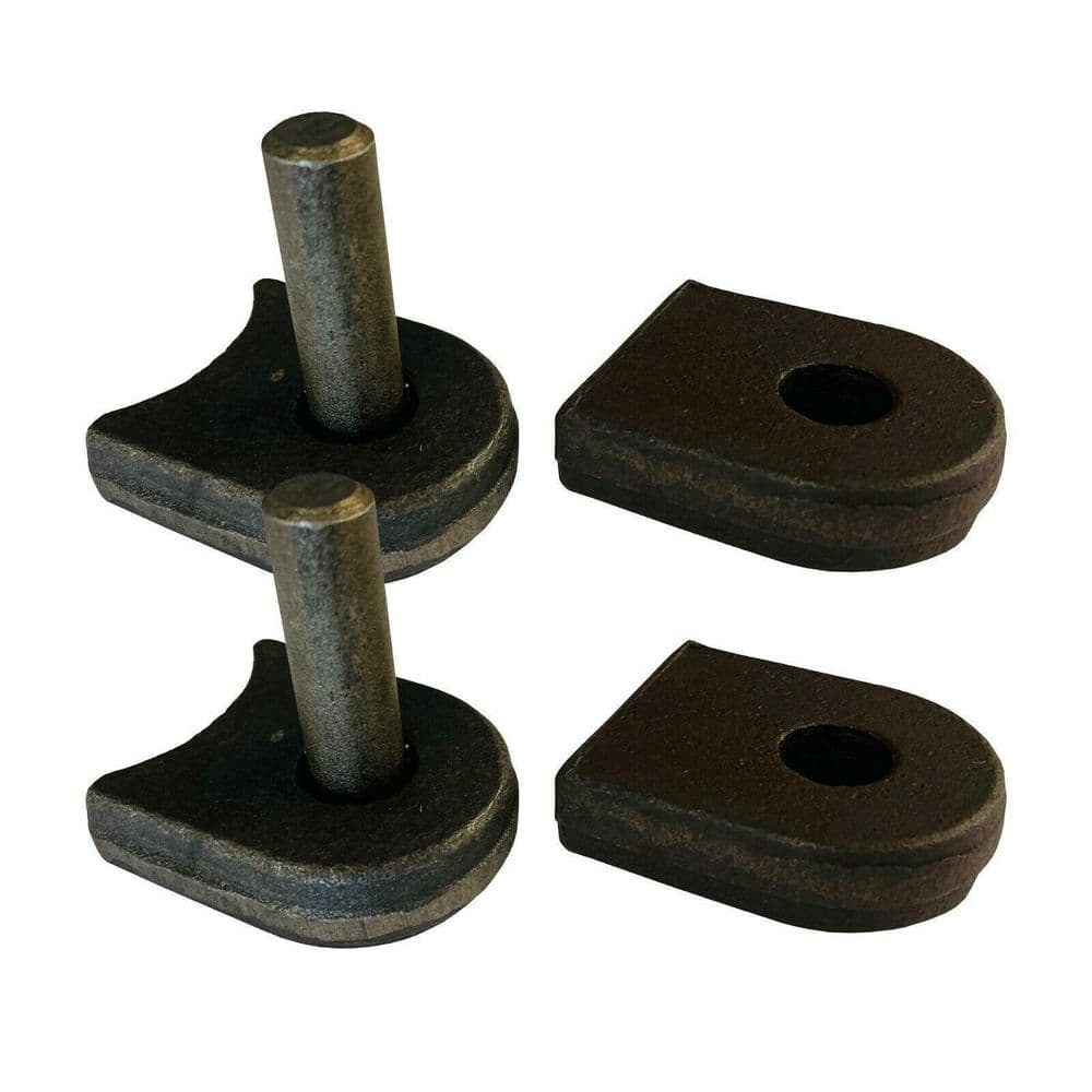 Pair x WELD ON 1/2" GATE HOOKS - RADIUSED 1/2" EYES - FLAT hanger farm hook