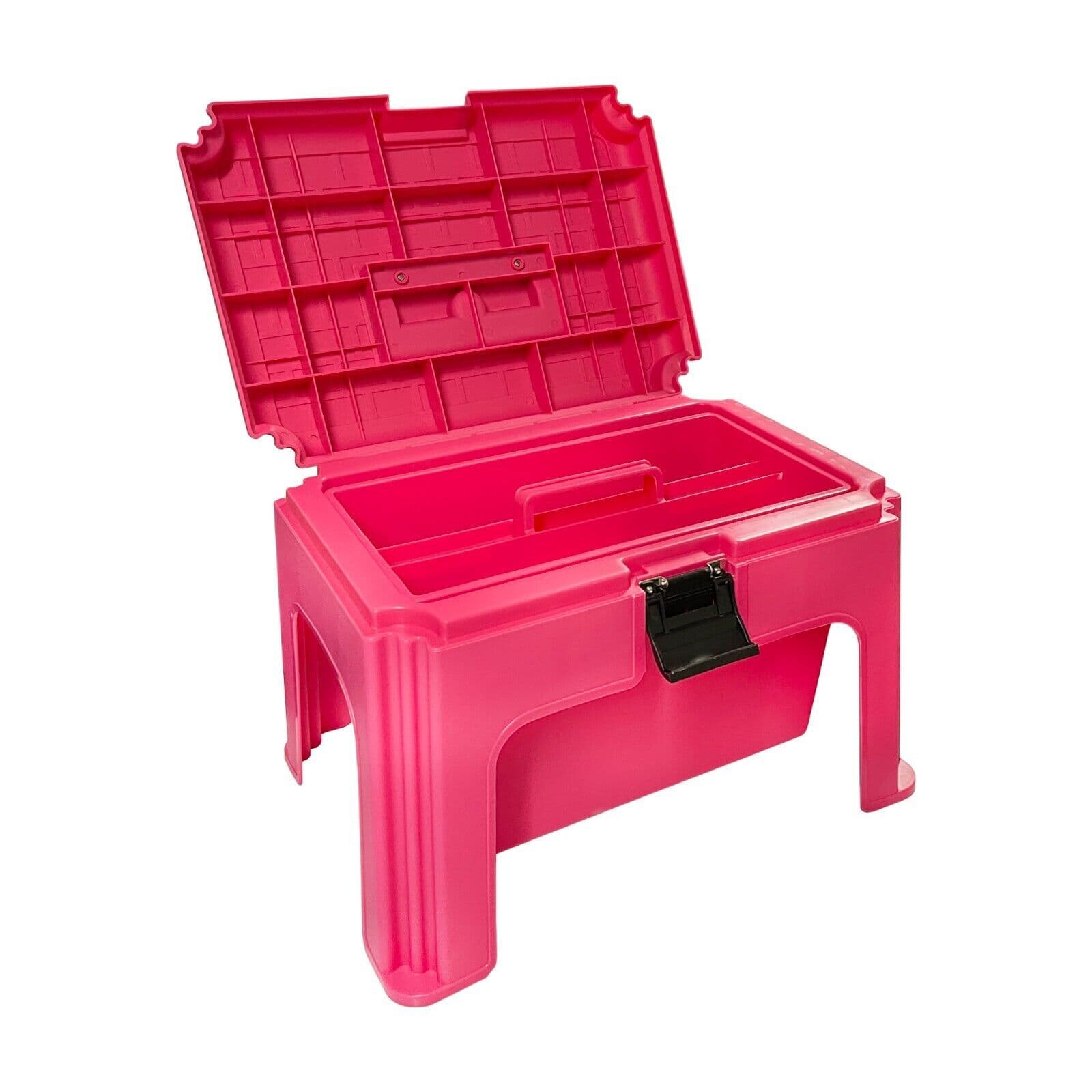 Pink Horse LARGE Step up Grooming Tack Box seat or stool equestrian ...