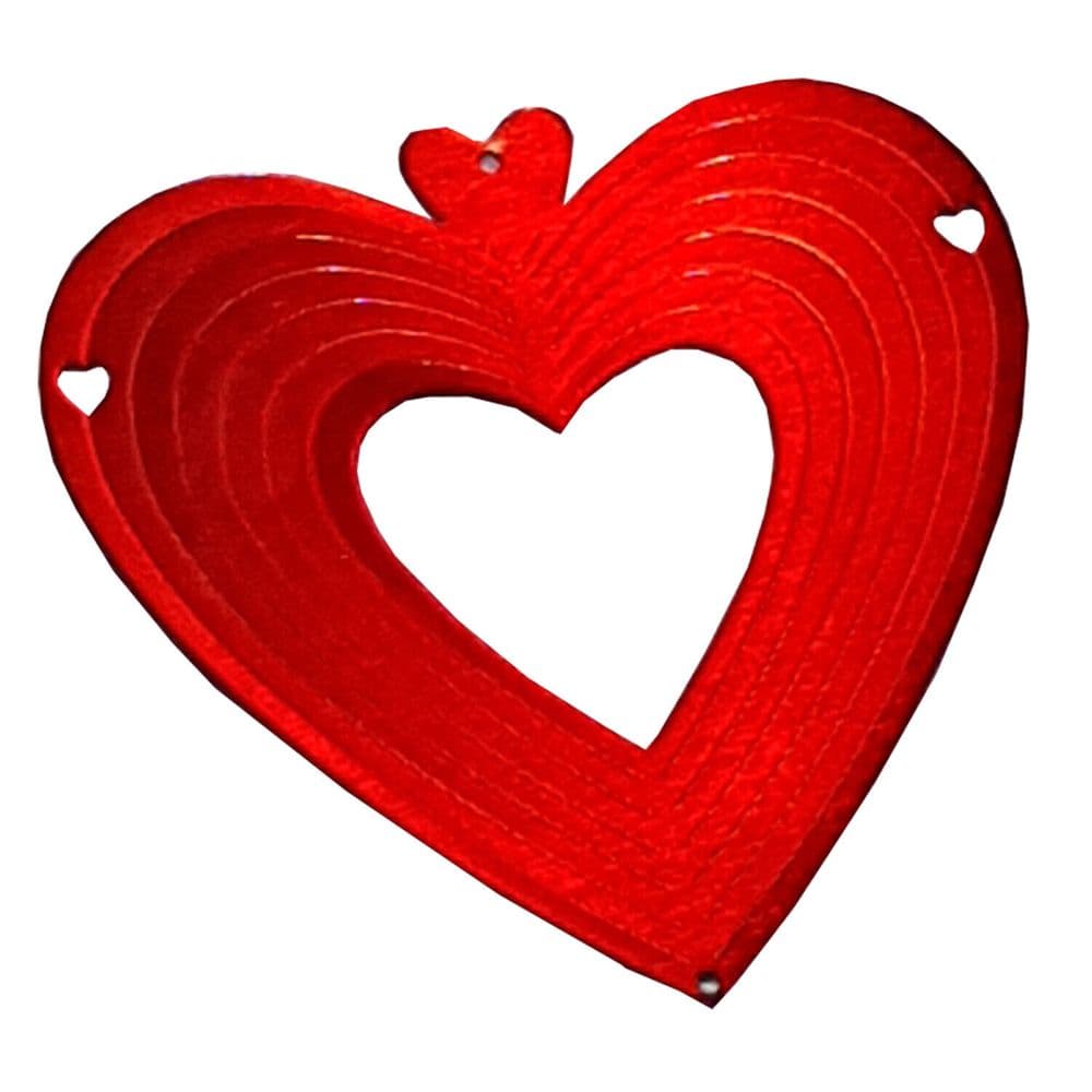 RED HEART WIND SPINNER 165mm 6 1/2" W1016 garden twister spiral spinners