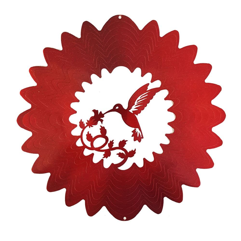 RED HUMMINGBIRD WIND SPINNER 305mm 12" W1201 garden twister spinners