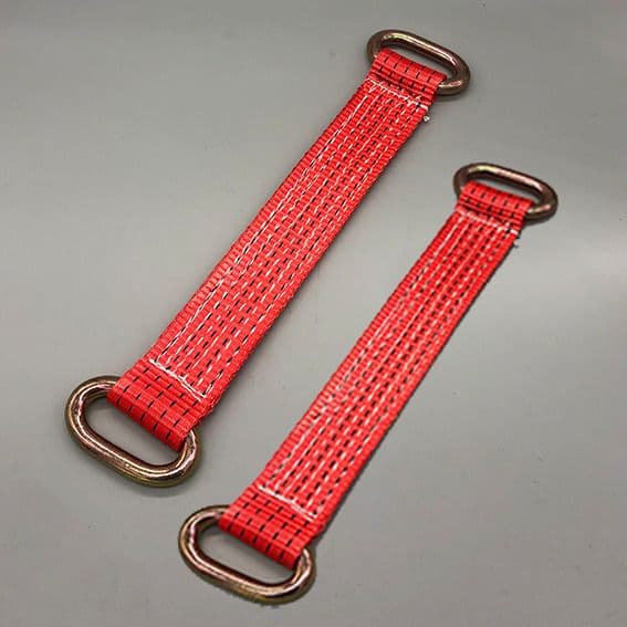 Red Vehicle Recovery Link Straps Wheel Tie Down Bridging Oval Links ...