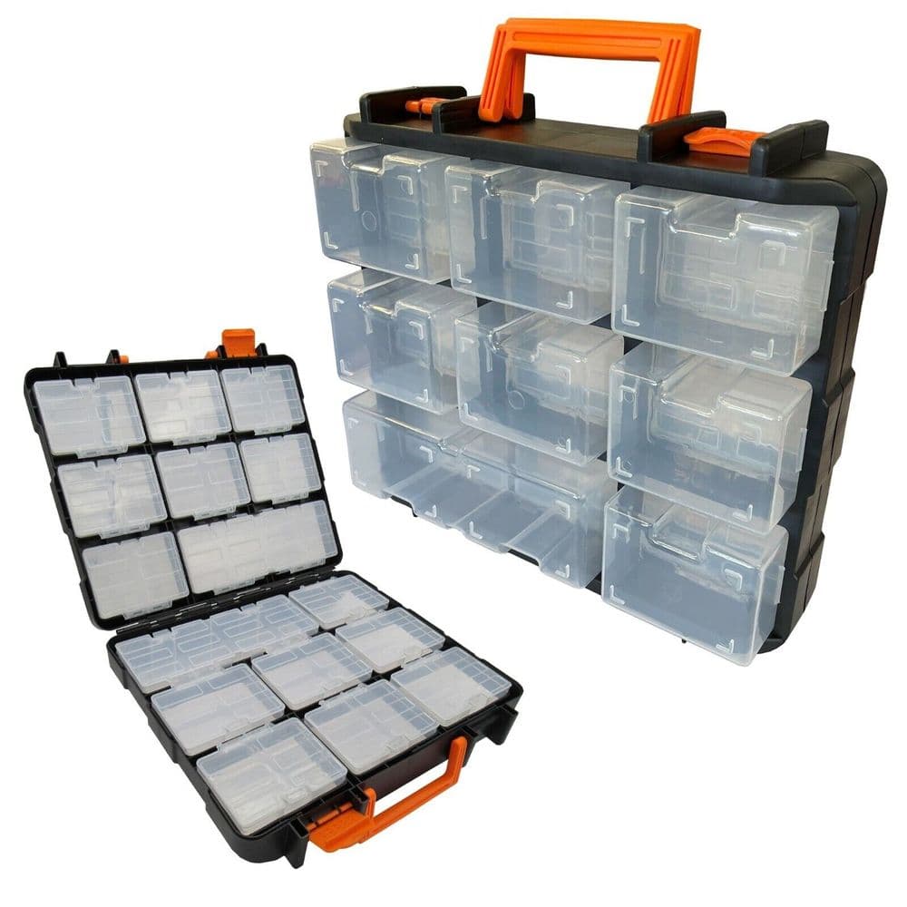 Screw Storage Organiser Tool Box Case Nails Screws Nuts Bolts 16 ...