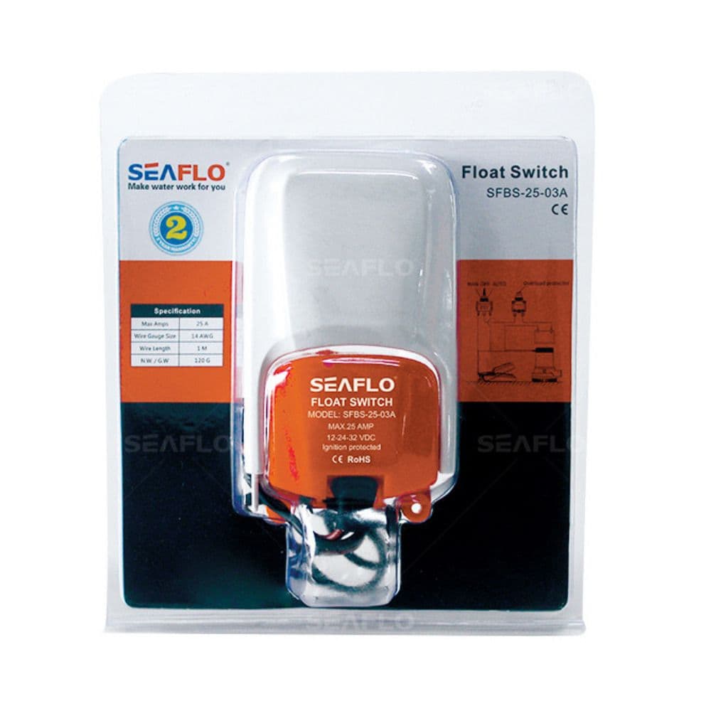 SEAFLO 25 Amp AUTOMATIC BILGE PUMP MARINE FLOAT SWITCH SFBS-25-03A boat ...