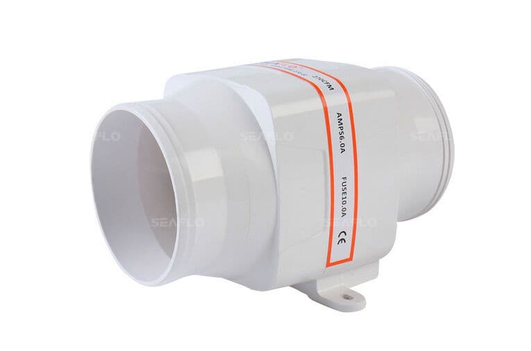 SEAFLO IN LINE BLOWER 12V 4" MARINE BOAT VENTILATION in-line air vent ...