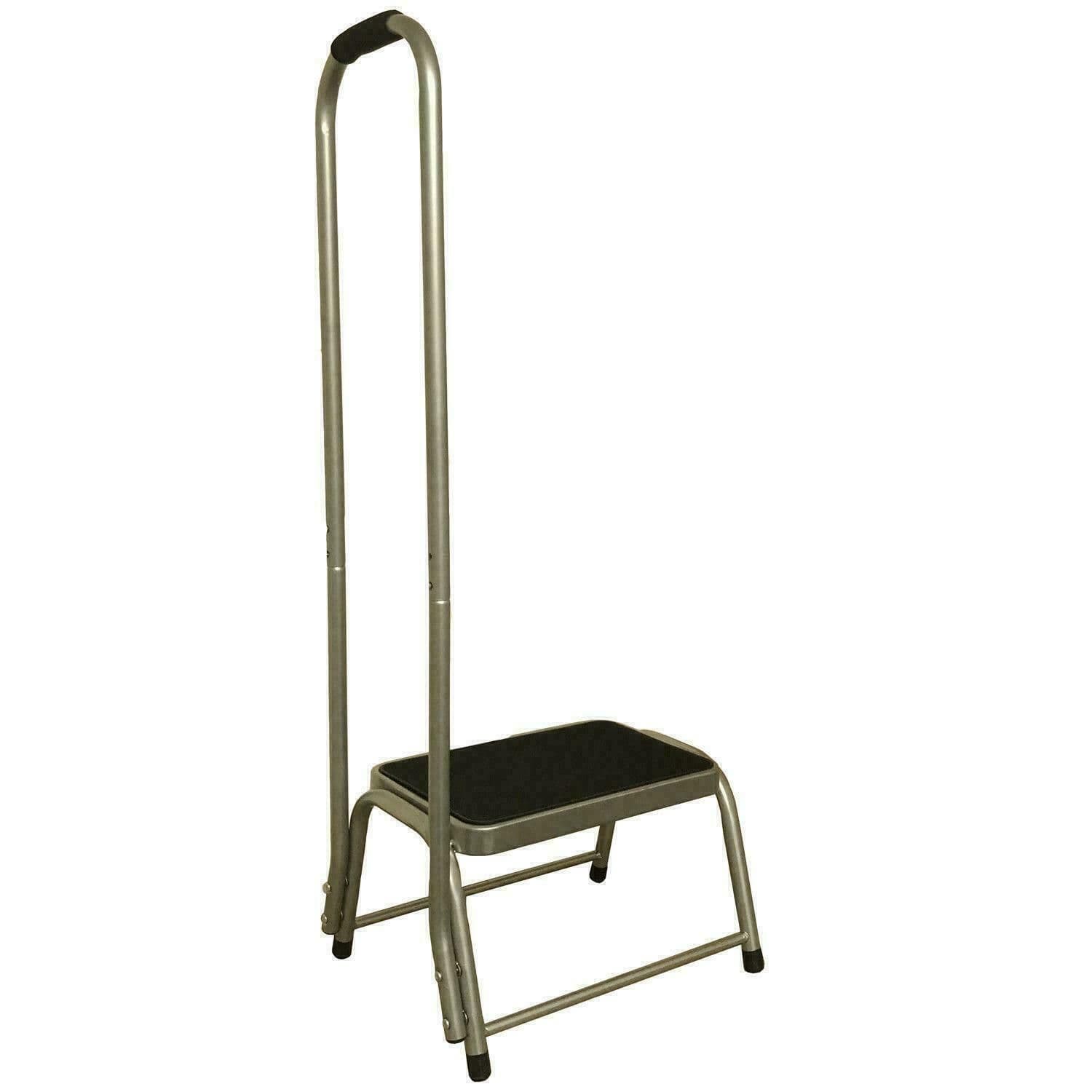 SINGLE CARAVAN STEP with SUPPORT HANDLE motorhome stool with handrail ...