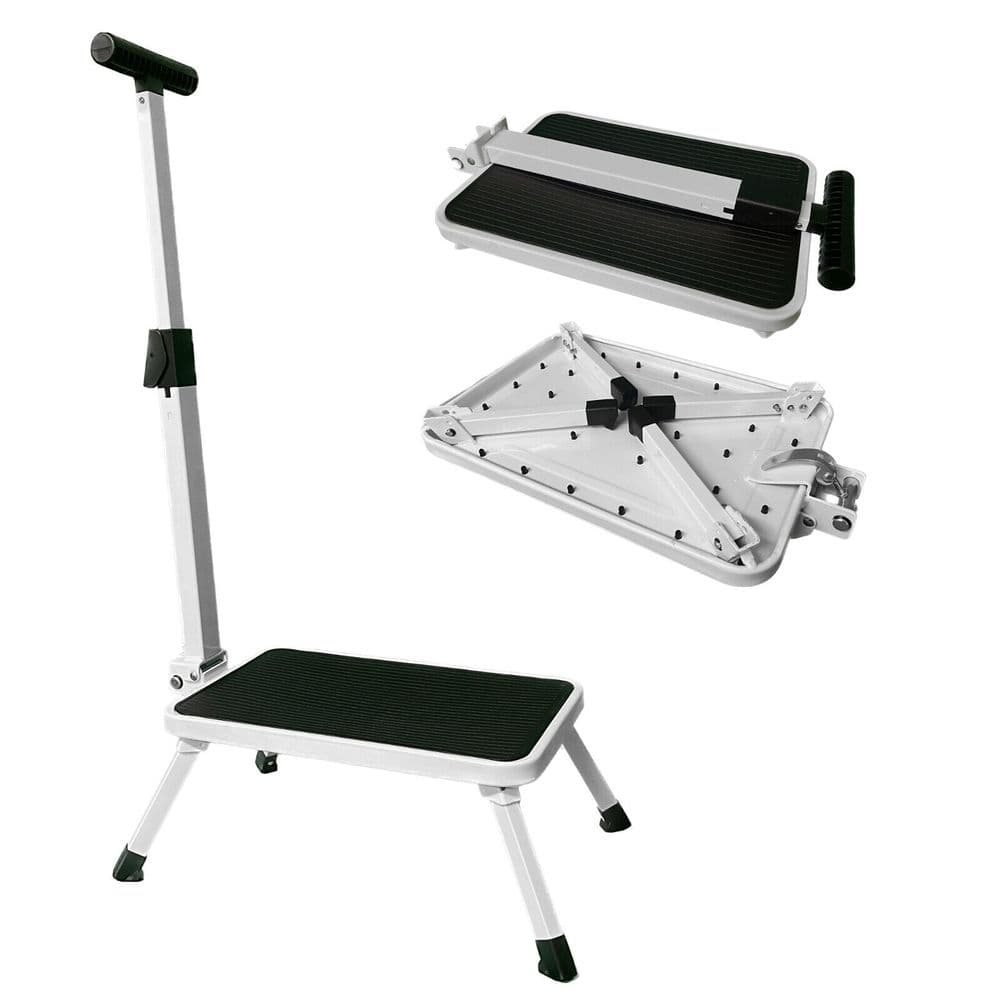 Single Folding Caravan Step with Handle Handrail Motorhome Disability ...