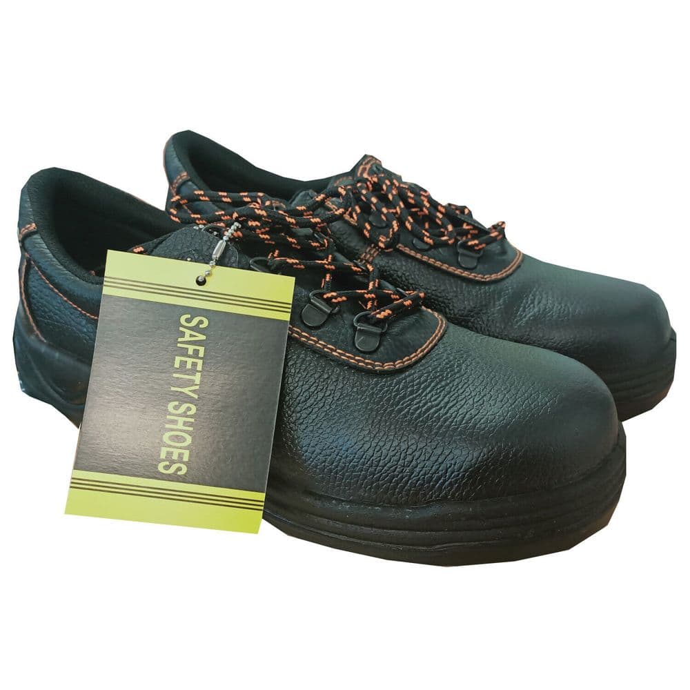 SPLIT LEATHER SAFETY WORK SHOES with PU SOLE STEEL TOE CAP office builder