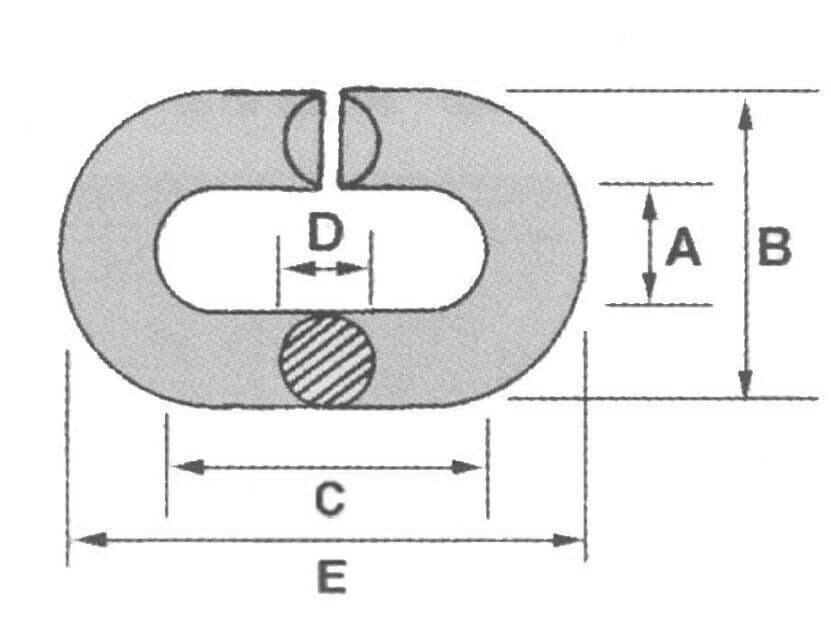 STAINLESS STEEL C RING 8mm MARINE CHAIN LINK