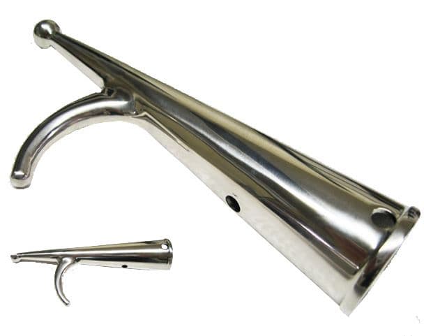 STAINLESS STEEL SINGLE BOAT HOOK 34mm END ATTACHMENT GRAB HOOK marine ...