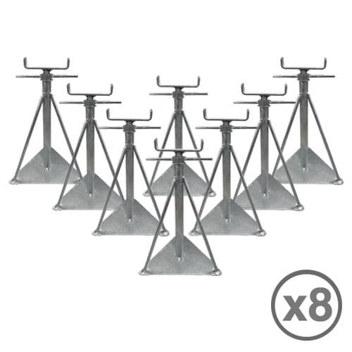 Static Caravan Axle Stands 8x Medium Extra Wide Mobile Home Support 12 ...