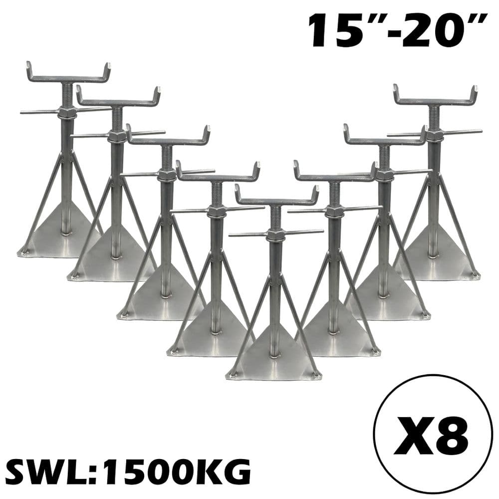 Static Caravan Axle Stands Large 8x Pack Extra Wide Mobile Home Support ...