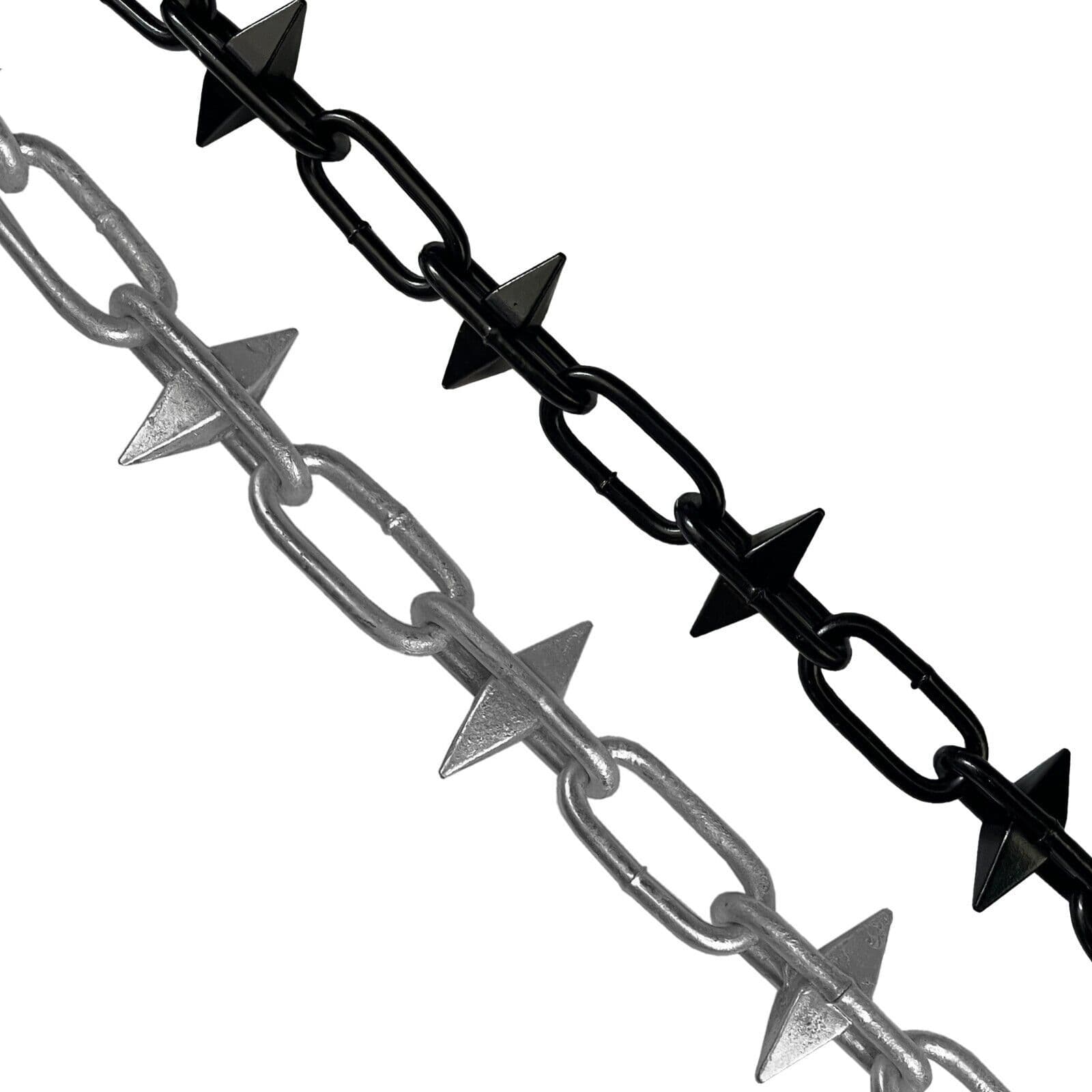Steel Spiked Chain Galvanised/Black 6mm x 25m Garden Fence Decking ...