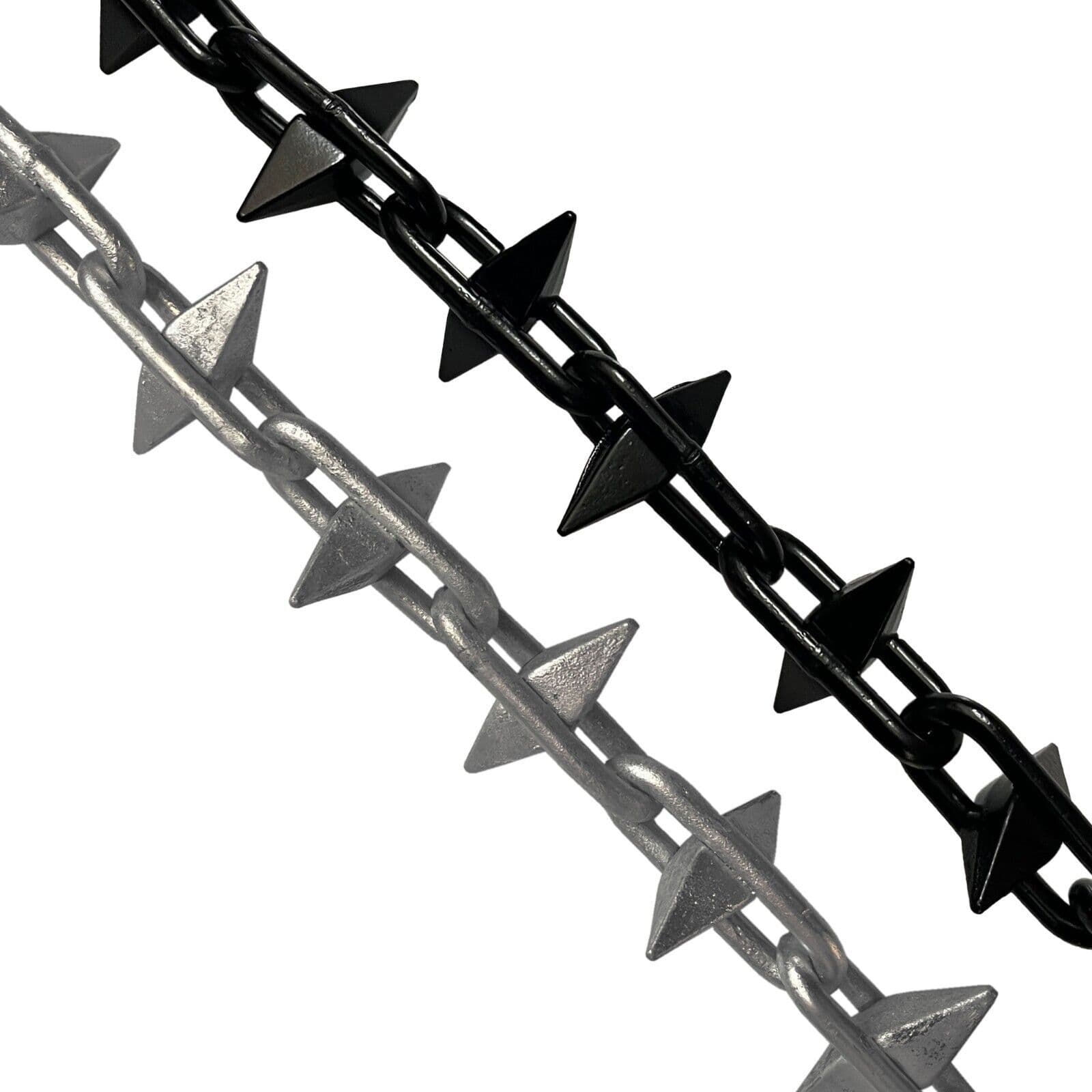 Steel Spiked Chain Galvanised/Black 6mm x 25m Garden Fence Decking ...