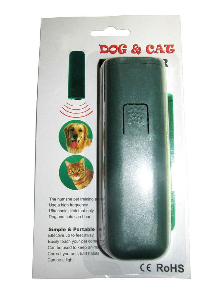 ULTRASONIC DOG REPELLER - TRAINER - CONTROLLER with TORCH - stops pets ...