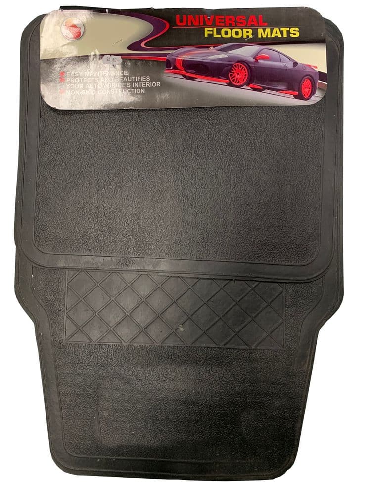 UNIVERSAL 4 piece RUBBER NON SLIP CAR MAT SET van