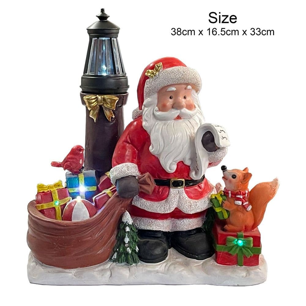 VERY LARGE LIGHT UP SANTA CLAUS ORNAMENT NF36813 Christmas Festive