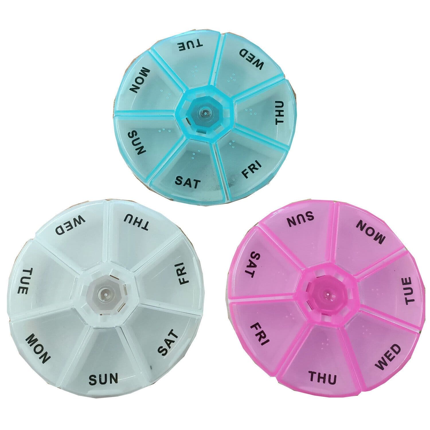 WEEKLY 7 DAY PILL CONTAINER ORGANISER BOX tablets medicine boxes holder