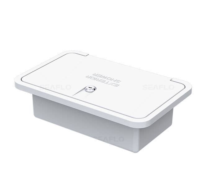 WHITE EXTERNAL LOCKING SHOWER UNIT BOX SFES1-01 RV caravan boat motorhome