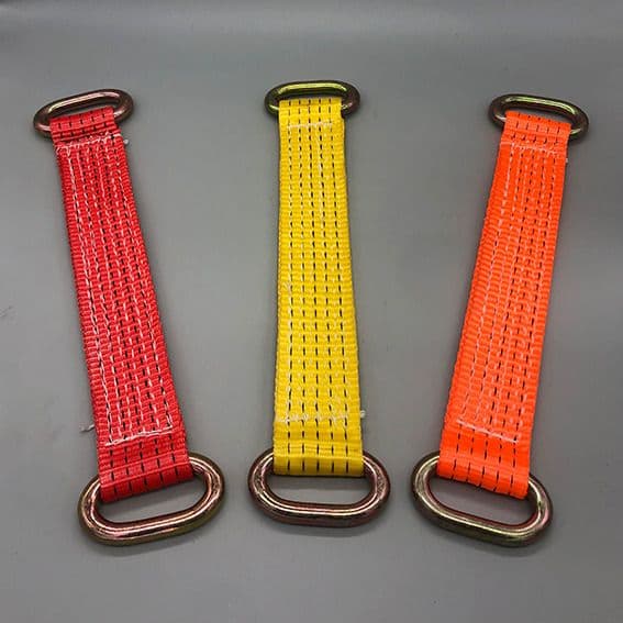 Yellow Vehicle Recovery Link Straps Wheel Tie Down Bridging Oval Links ...