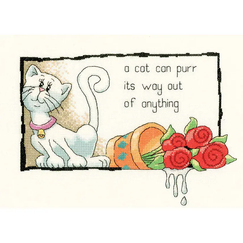A Cat can Purr cross stitch chart - Peter Underhill