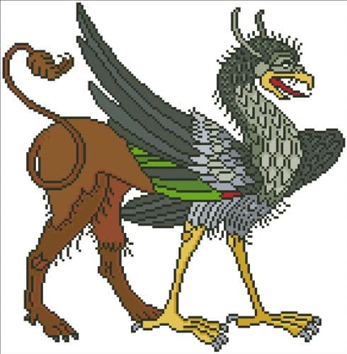A Grand Griffin by Arelate Studio cross stitch chart