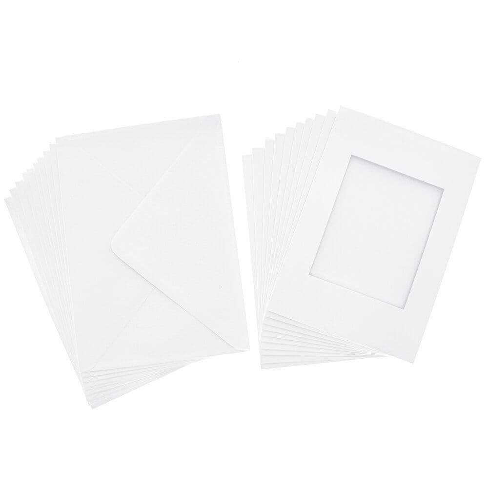 A5 Trifold Rectangle White Aperture Cards & Envelopes 10 Pack