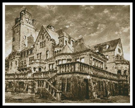 Artistic Castle Sepia by Artecy printed cross stitch chart