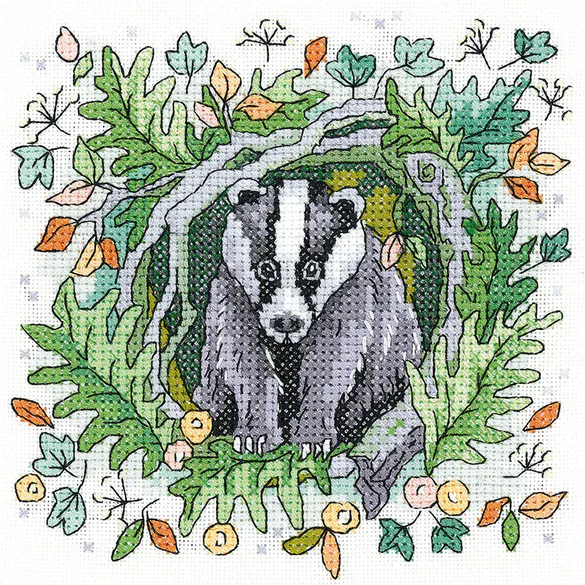 Badger cross stitch chart - Karen Carter Collection