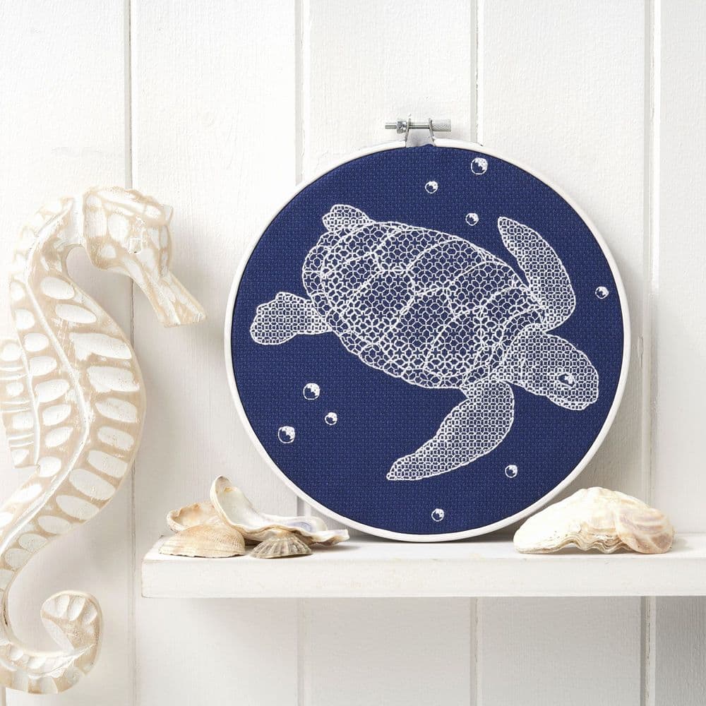 Blackwork Turtle Deep Water Dives WOXS Issue 346 project pack