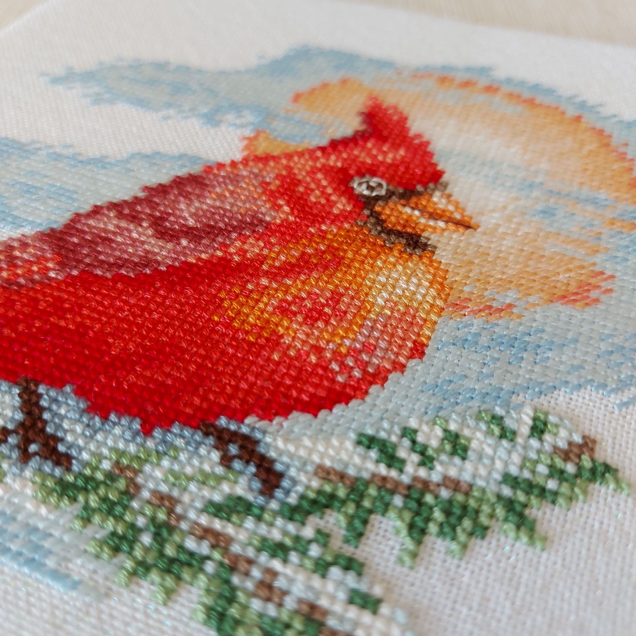 Cardinal cross stitch chart by Artmishka Cross Stitch