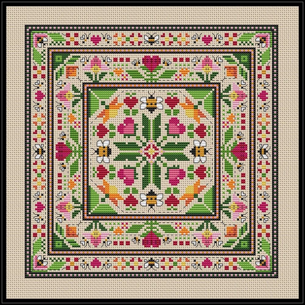 Carolyn Manning Designs Bee Mine printed cross stitch chart