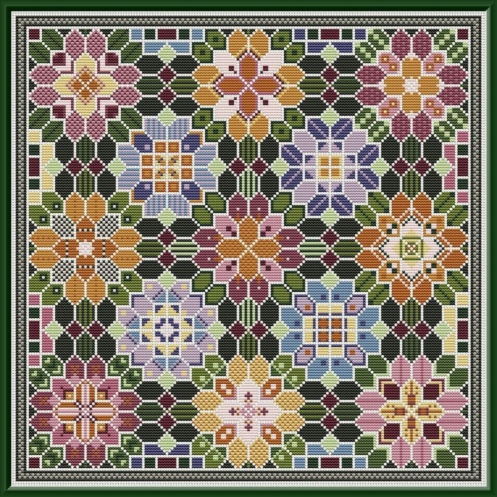 Carolyn Manning Designs Bountiful Blooms printed cross stitch chart