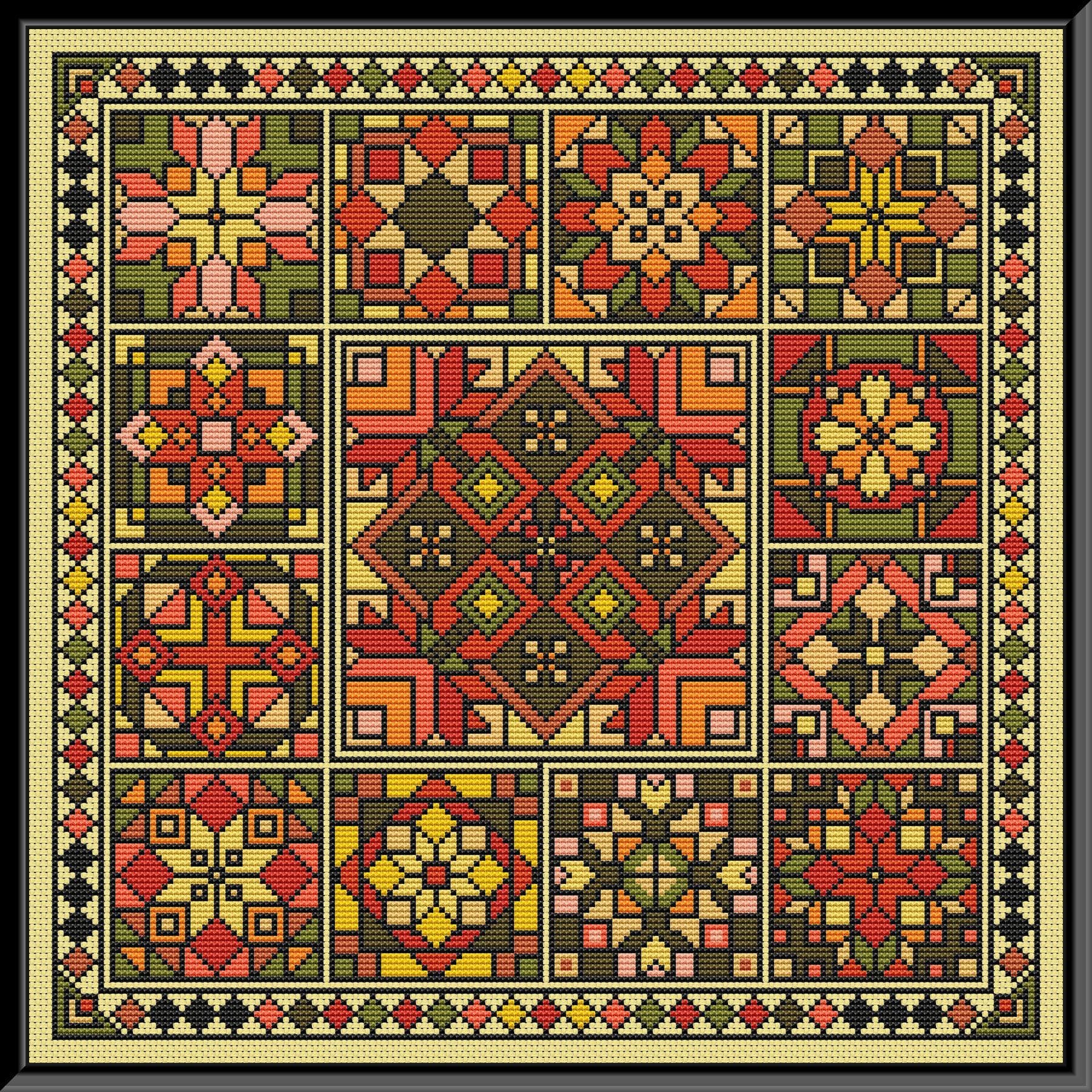 Carolyn Manning Designs Citrus Glass printed cross stitch chart
