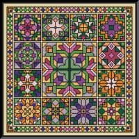 Carolyn Manning Designs Garden Glass printed cross stitch chart