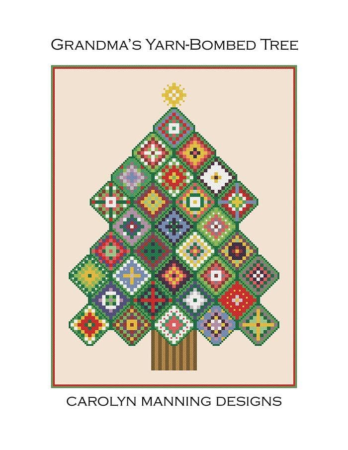 Carolyn Manning Designs Grandma s Yarn-bombed Tree printed cross stitch ...