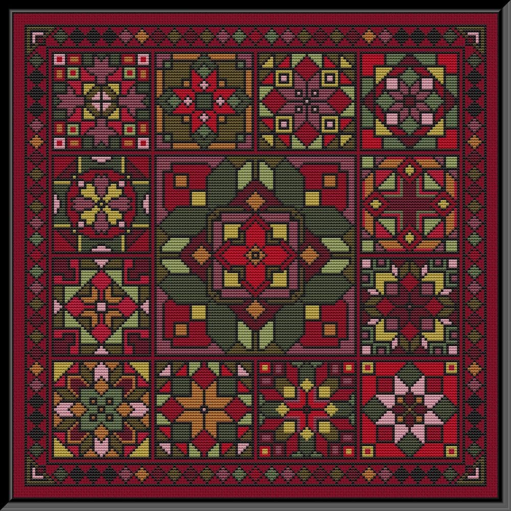 Carolyn Manning Designs Ruby Glass printed cross stitch chart