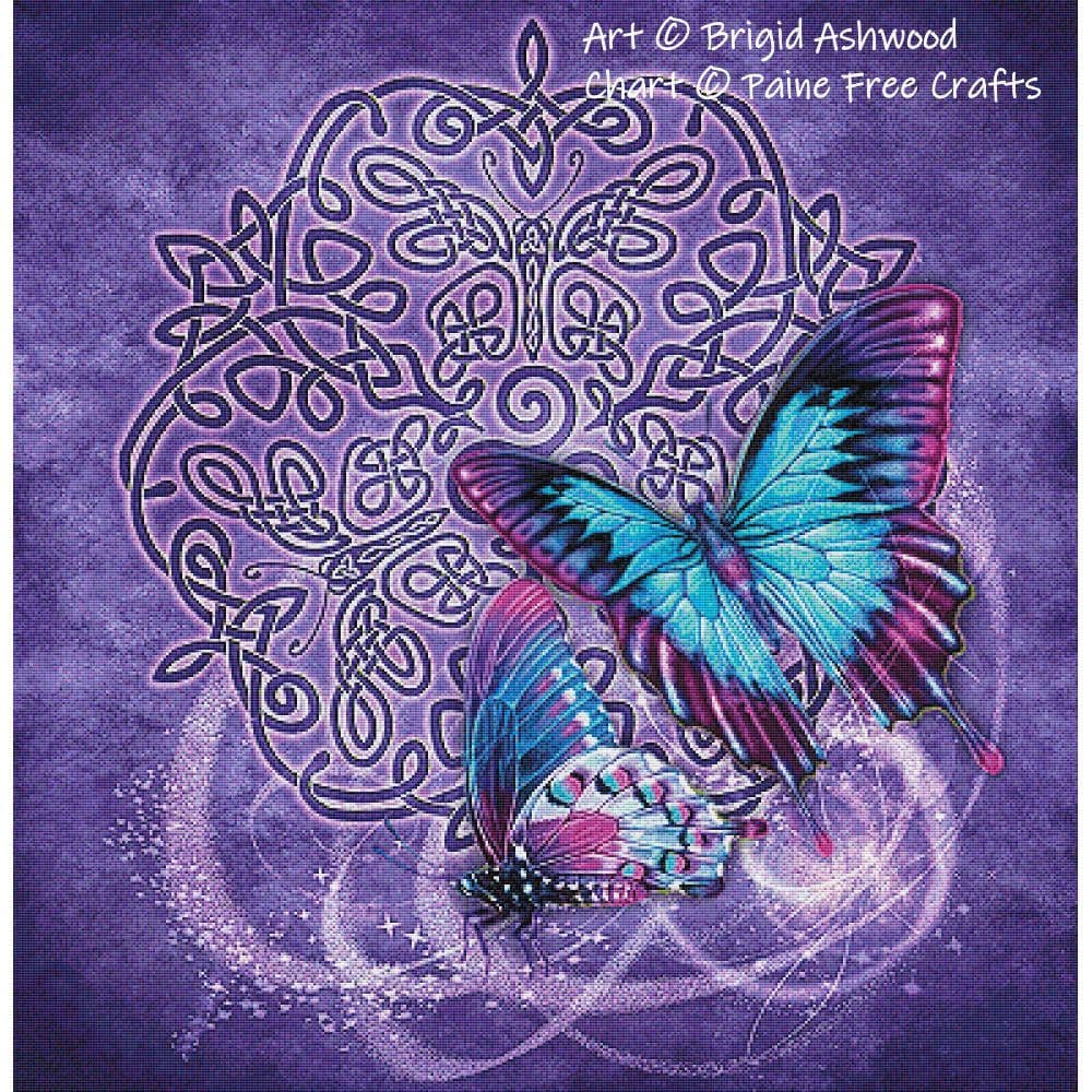 Celtic Butterfly by Paine Free Crafts printed cross stitch chart