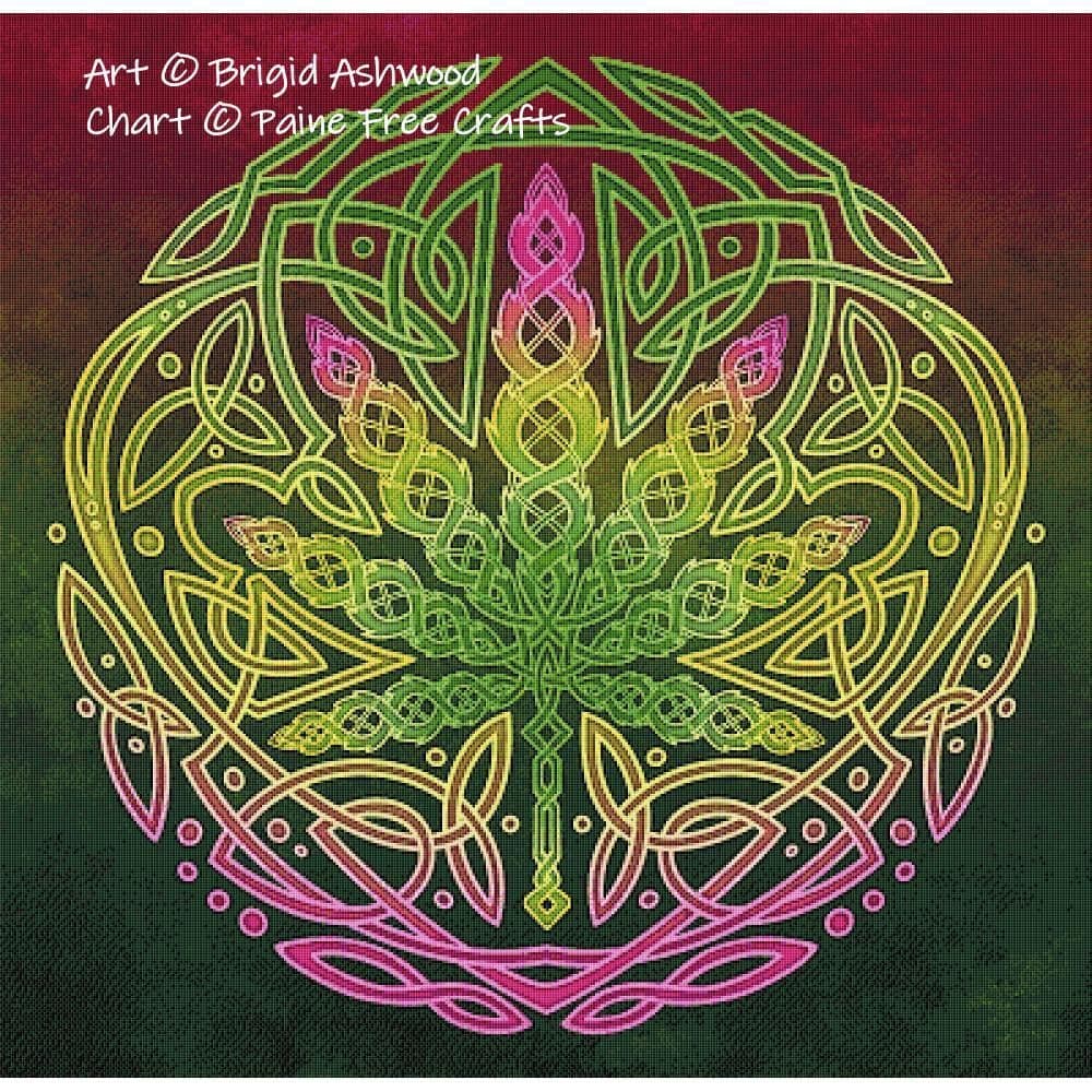 Celtic Cannabis by Paine Free Crafts printed cross stitch chart