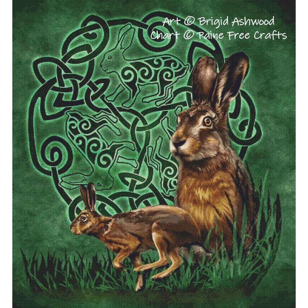 Celtic Hare by Paine Free Crafts printed cross stitch chart