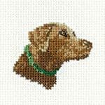 Chocolate Labrador cross stitch kit - Little Friends