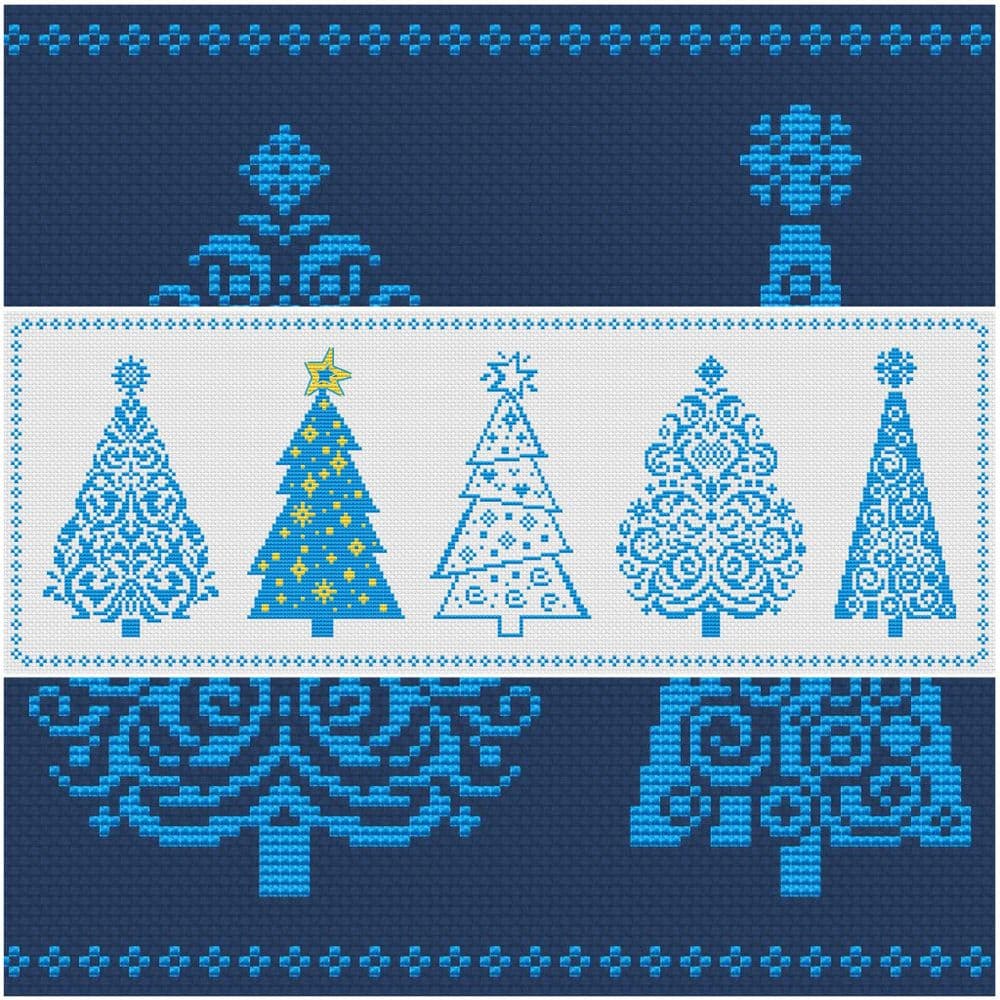 Christmas Tree Sampler cross stitch chart by Artmishka Cross Stitch