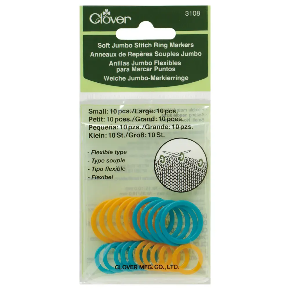 Clover Soft Stitch Ring Markers Jumbo