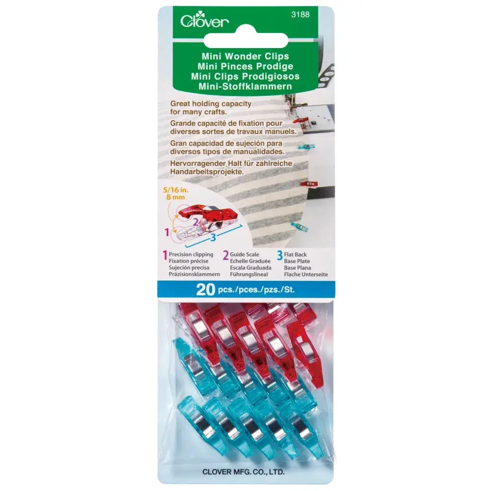 Clover Wonder Clips Mini 20 Pieces