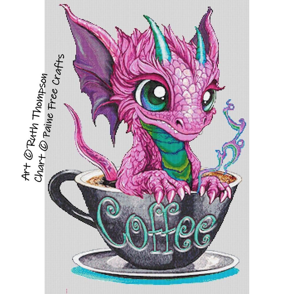 Coffee with Andi by Paine Free Crafts printed cross stitch chart