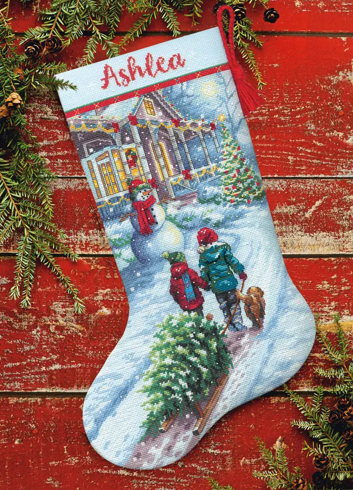 Counted Cross Stitch Kit Christmas Tradition Stocking by Dimensions