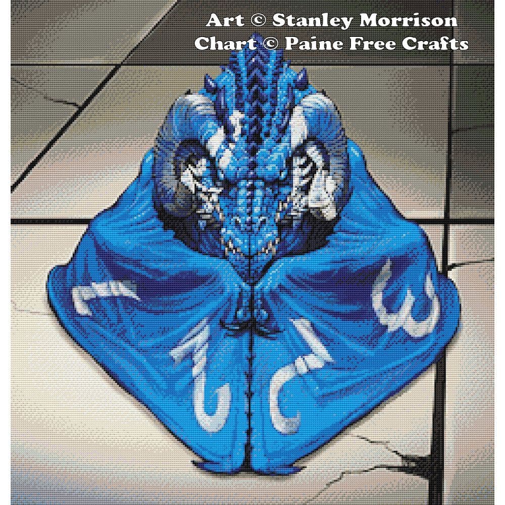 D4 Dragon by Paine Free Crafts printed cross stitch chart